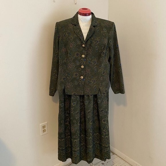 Koret | Skirts | Koret 2 Pc Floral Suit Jacket Skirt Womens Size 6wp ...